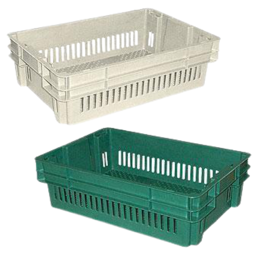 Nally 26L Stack & Nest Plastic Container - Vented - 578 x 384 x 166mm ...