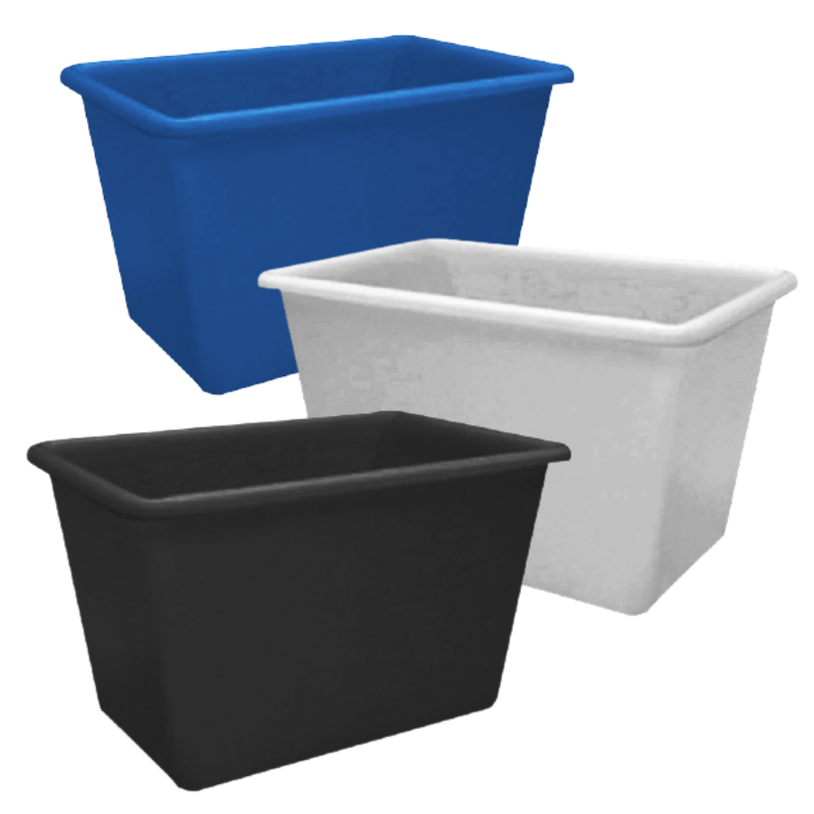 500L Plastic Rectangular Bin Rotomould - Tapered - 1100 x 720 x 740mm ...