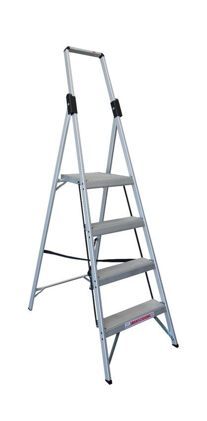 Indalex 2-5 Steps 120kg Rated Aluminium Single Sided Step Ladder - 0.6 ...